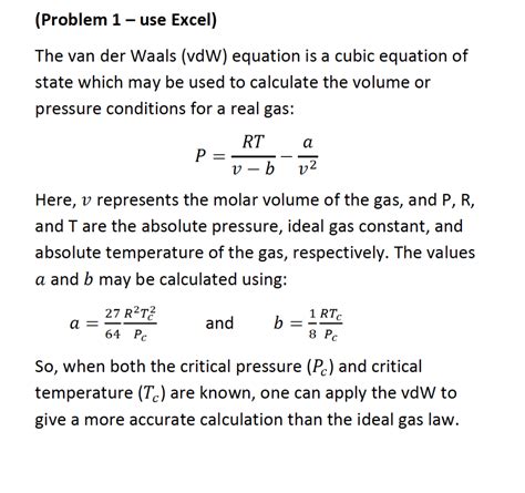 What Does A And B Stand For In Van Der Waals Equation At Henry Gale Blog