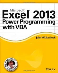 Excel 2013 Power Programming With VBA By John Walkenbach Z Library