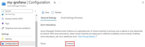 如何在 Azure 受控 Grafana 中啟用區域備援 Microsoft Learn