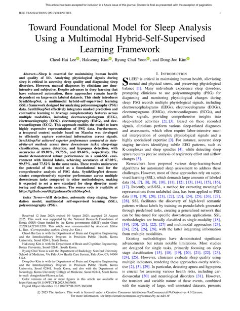Pdf Toward Foundational Model For Sleep Analysis Using A Multimodal Hybrid Self Supervised