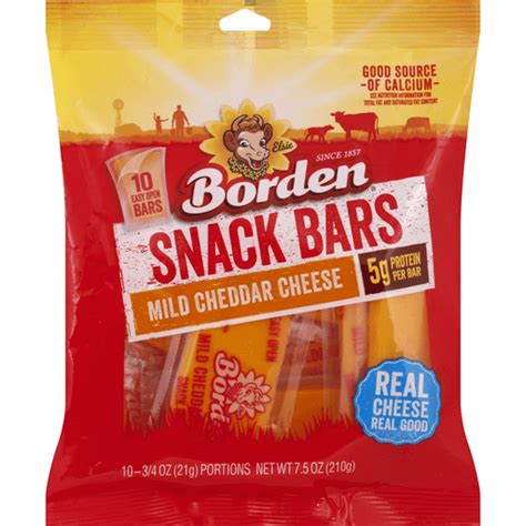 Borden® Mild Cheddar Cheese Snack Bars 10 0 75 Oz Bag Packaged Quality Foods