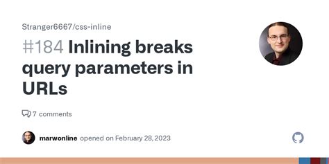 Inlining Breaks Query Parameters In Urls Issue Stranger