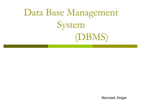 Data Base Management System Pptx