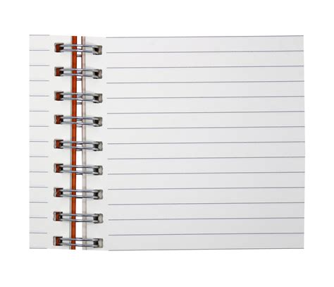 Blank Notebook Paper With Ring Spine On Transparent Background Png File 29892626 PNG