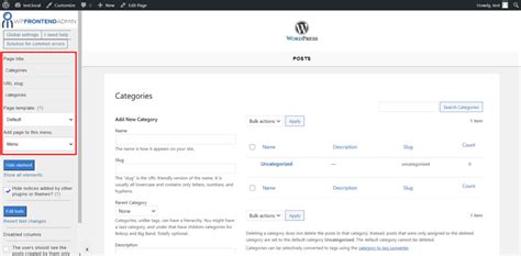 Wordpress Manage Post Categories And Tags On The Frontend Wp Frontend Admin