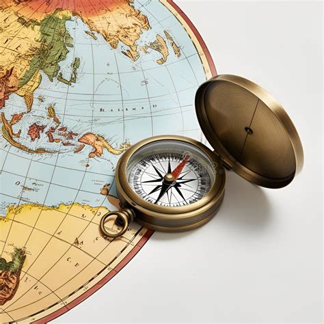 Compass And World Map Background World Map Compass Globe Banner