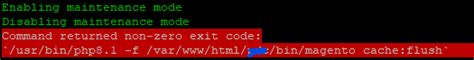 Magento2 Command Returned Non Zero Exit Code When Trying To Set M2