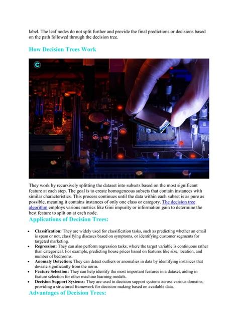 Understanding Decision Trees In Machine Learning A Comprehensive Guide Pdf