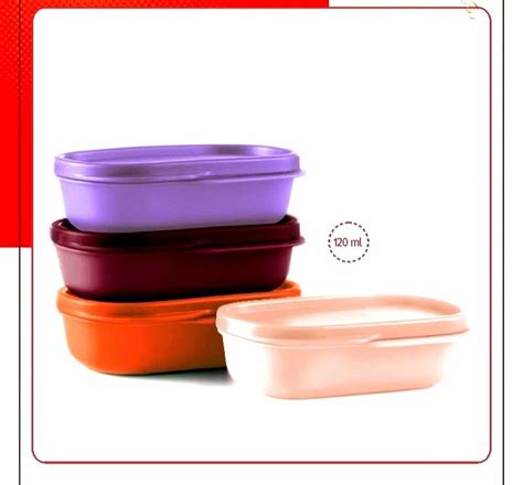 Plastic Multicolor Tupperware Lunch Containers 4 Size 120ml At ₹ 500