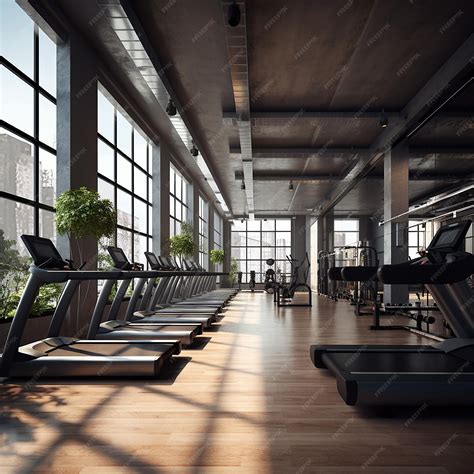 Premium Photo Interior Of Modern Gym With Equipment And Modern Design