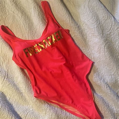 Xhilaration Swim Firecracker One Piece Swimsuit Poshmark
