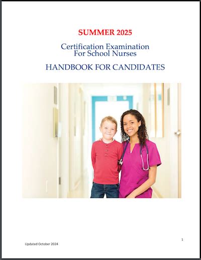 Ncsn Candidate Handbook National Board For Certification Of School Nurses Nbcsn