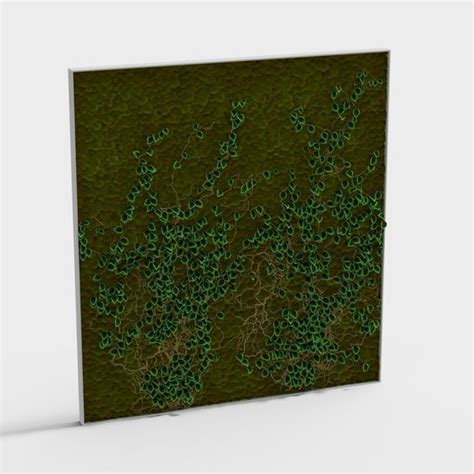 Vine Wall 3d Model With Low Poly Style