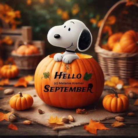 September Snoopy Wallpaper Snoopy Fall Season Snoopy Images