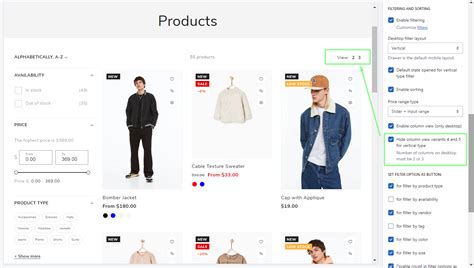 How To Manage The Product Filter On The Collection Page Zemez Support