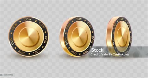 3d 개념 금 검은 테두리와 황금 동전 투명한 배경에 통화의 세트 카드 파티 디자인 전단지 포스터 장식 배너 웹 광고에 대 한