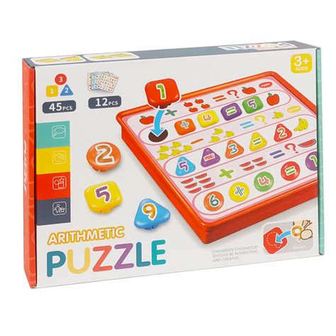 Детска мозайка Математическа игра Със смятане 45 бутона 12 мотива Emag Bg