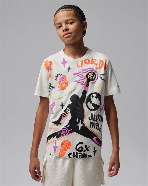 Playera Air Jordan World Tour Merch Para Niños Talla Grande Jordan Nike Mx