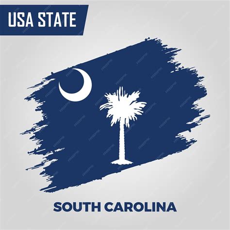 Premium Vector South Carolina State Region Of United States Of