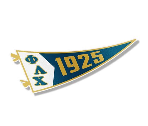 Phi Lambda Chi Pennant Sticker Greek Gear