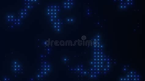 Abstract Digital Halftone Round Dots Cyber Security Technology Big Data Background Concept