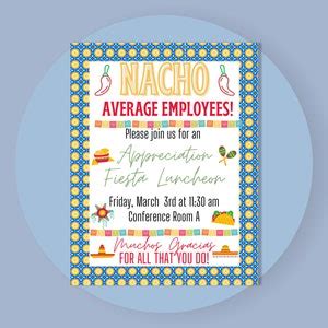 Editable Fiesta Luncheon Flyer Employee Appreciation Lunch Flyer