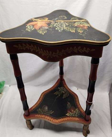 Triangle Fruit Side Table Nos Aumann Auctions Inc