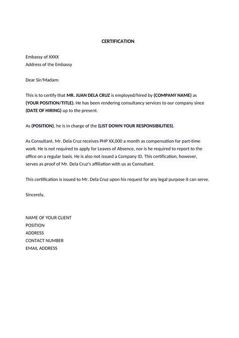 40 Best Certificate Of Employment Samples Free 60 Off