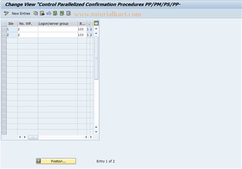 OPKB SAP Tcode Control Parallel Confirmation