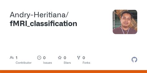 Github Andry Heritianafmriclassification
