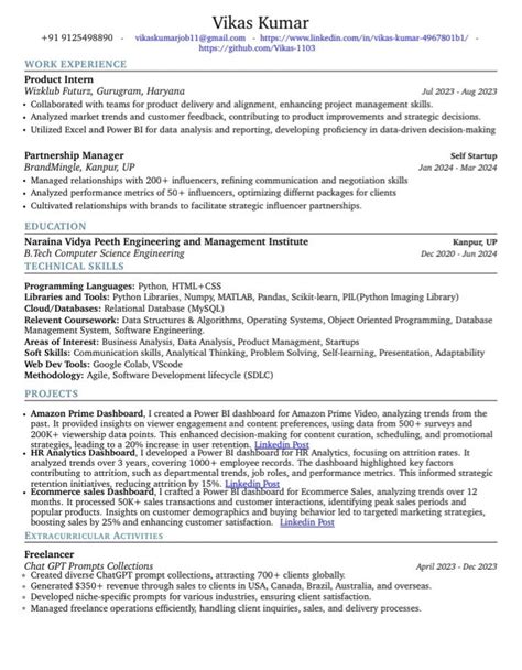 Vikas Kumar On Linkedin Resume Vikas Kumar Business Analysis Power