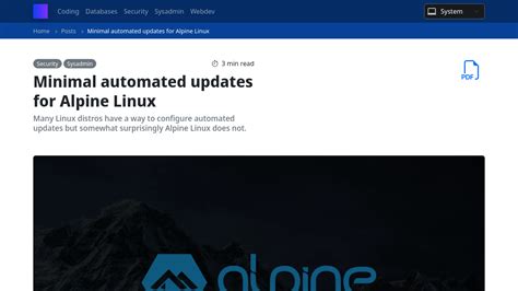 Minimal Automated Updates For Alpine Linux
