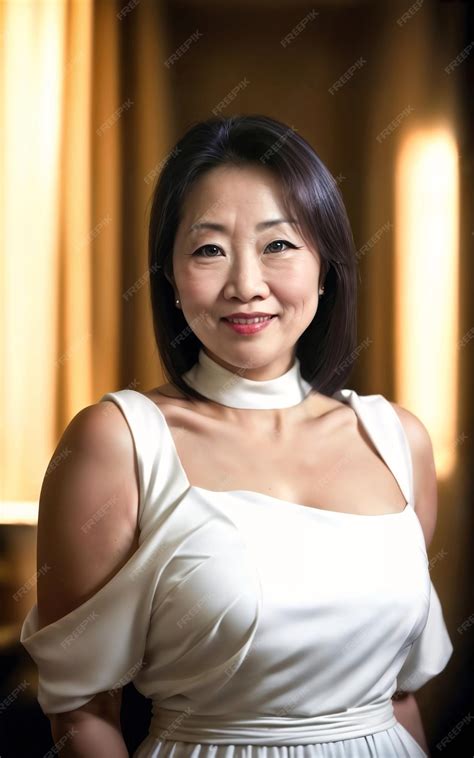 Premium Photo Portrait Photo Of Beautiful Middle Aged Adult Asian