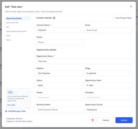 Editing Opportunities Highlevel Support Portal