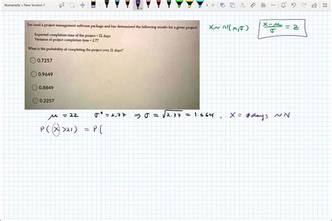 solved joe used project management software package and has determined