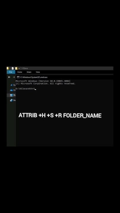 How To Hide Folder Using Command Prompt Youtube