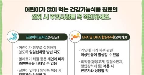 어린이 건강기능식품 어떻게 먹어야 안전할까