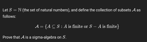 Solved Let Sn The Set Of Natural Numbers ﻿and Define The