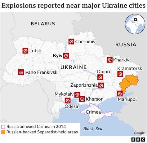Ukraine Conflict Russian Forces Attack From Three Sides Bbc News