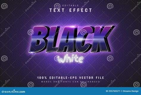 Black White Text Effect Stock Vector Illustration Of Texture 255765571