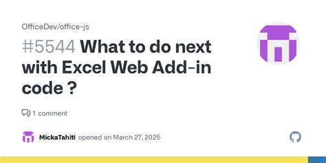 What To Do Next With Excel Web Add In Code · Issue 5544 · Officedev
