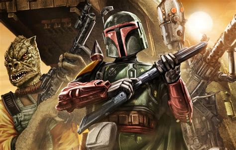Download Celebrate The Return Of Boba Fett In Star Wars The War Of The