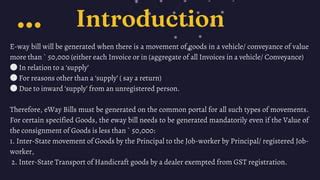 Matching Concept E Way Bills And SEZ Pdf