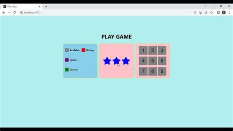 Sample Game Using Reactjs Basics Youtube