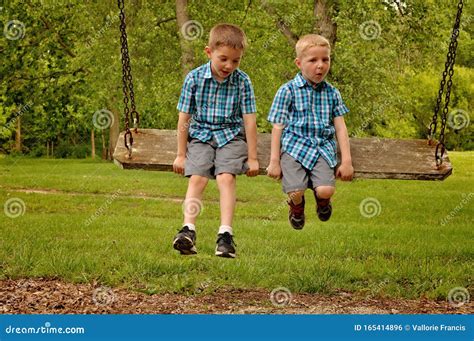 Fratelli Gemelli Fotografia Stock Immagine Di Aperto 165414896