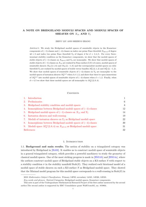 Pdf A Note On Bridgeland Moduli Spaces And Moduli Spaces Of Sheaves On X 14 And Y 3