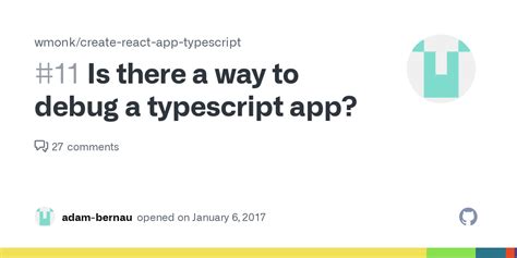 Is There A Way To Debug A Typescript App · Issue 11 · Wmonk Create React App Typescript · Github