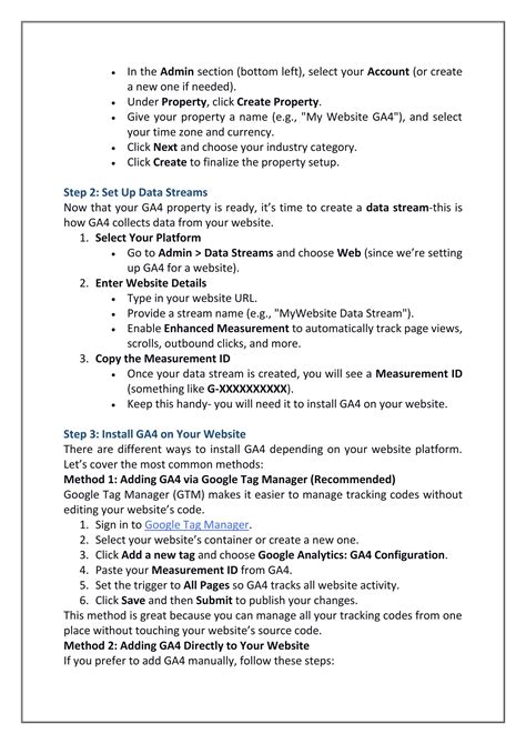 Guide To Set Up GA4 Easy Step By Step Guide PDF