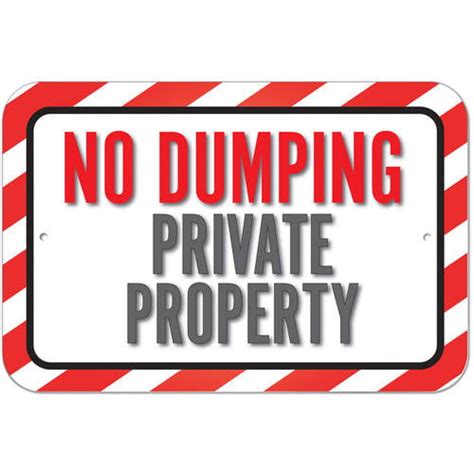 No Dumping Private Property Sign