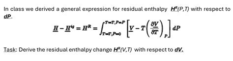 Solved In Class We Derived A General Expression For Residual